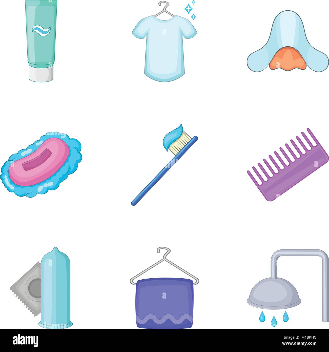 Sanitary cleaning icons set, cartoon style Stock Vector Image & Art - Alamy