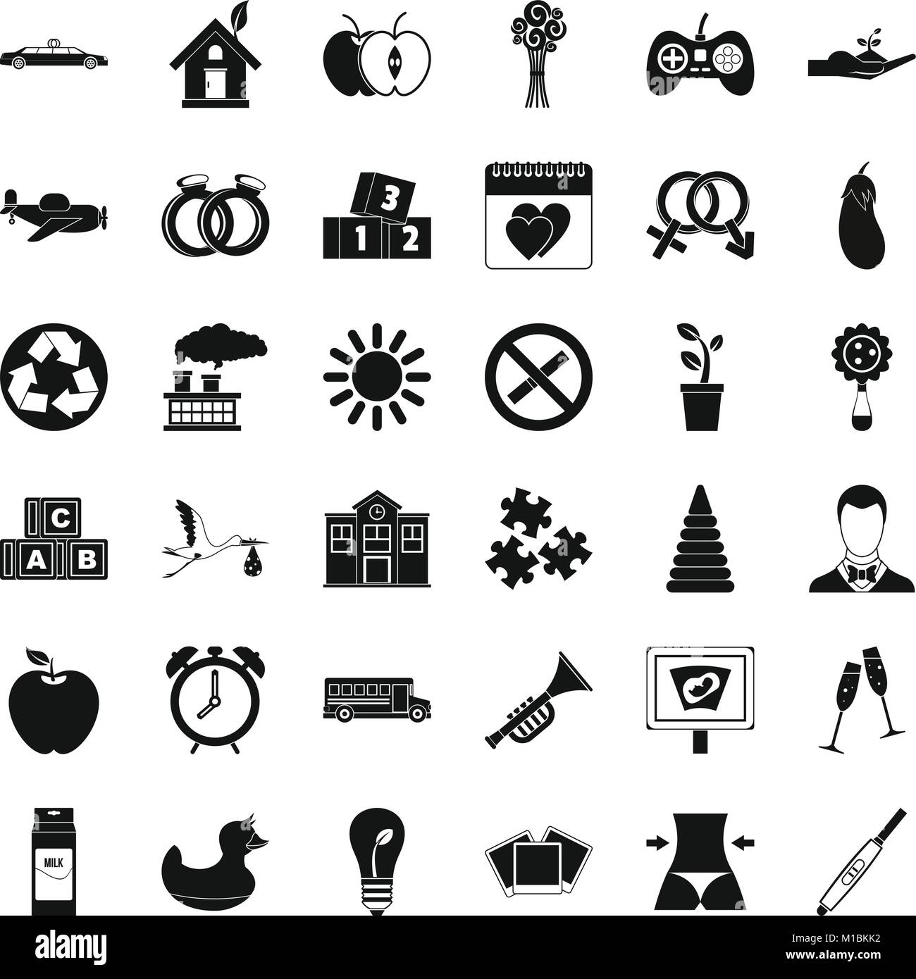 Decree icons set, simple style Stock Vector Image & Art - Alamy