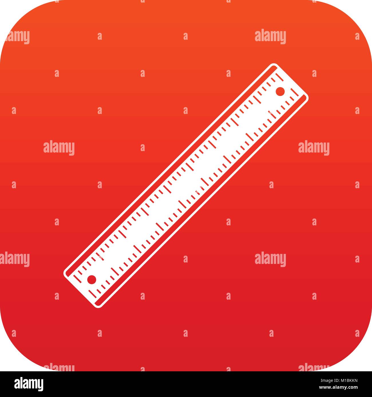 Ruler icon digital red Stock Vector Image & Art - Alamy