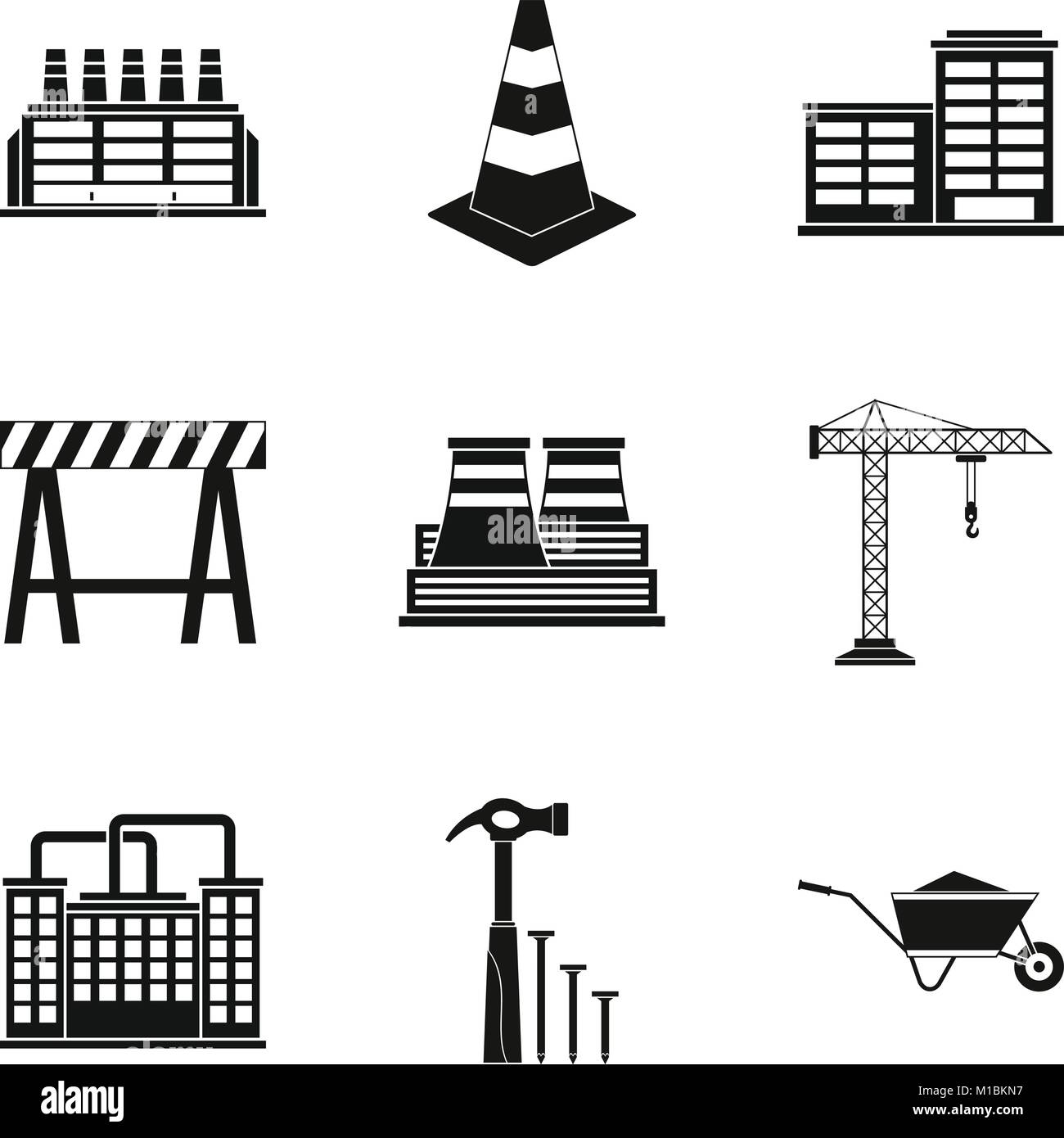 Sector icons set, simple style Stock Vector Image & Art - Alamy