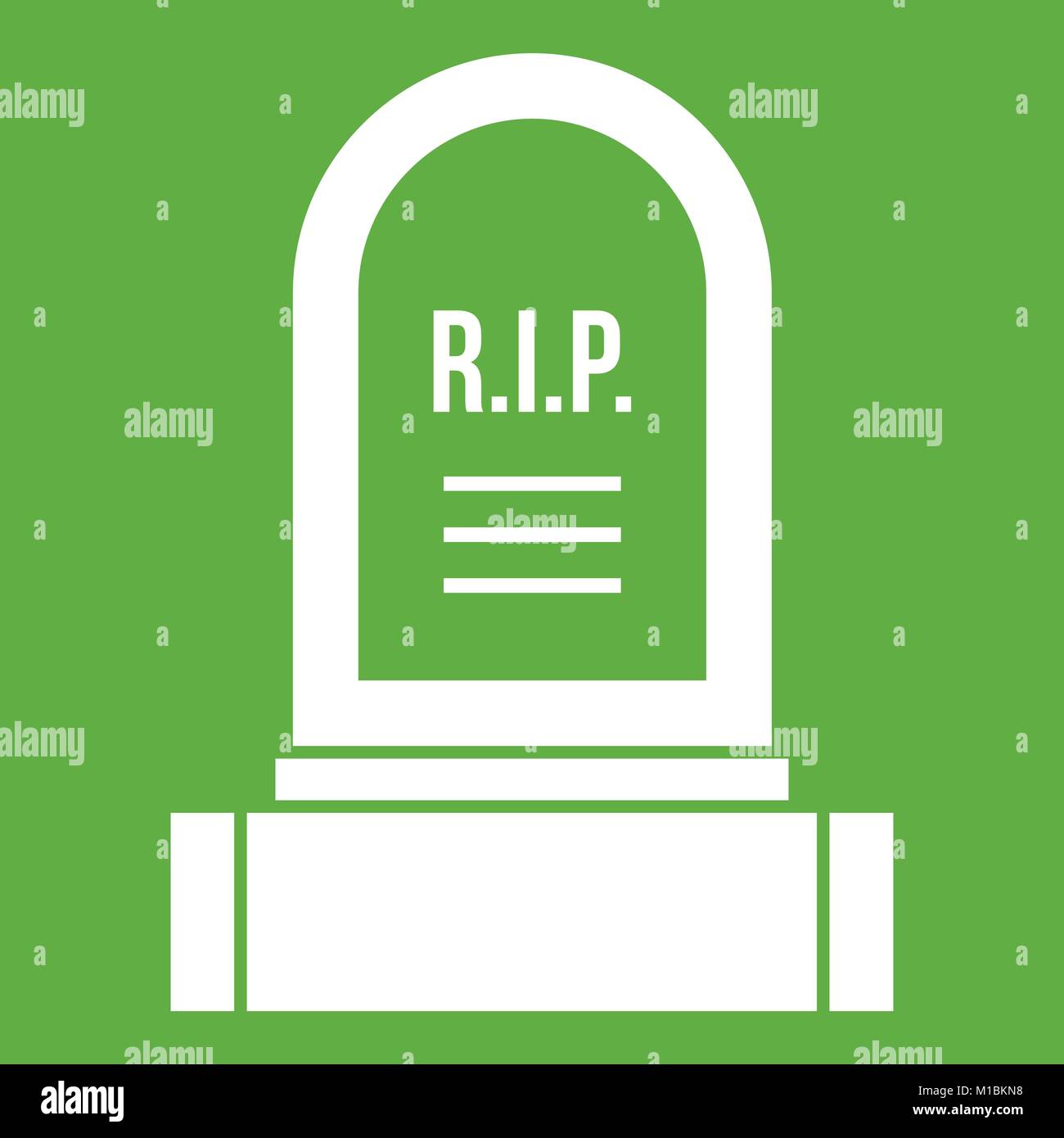 Headstone icon green Stock Vector Image & Art - Alamy