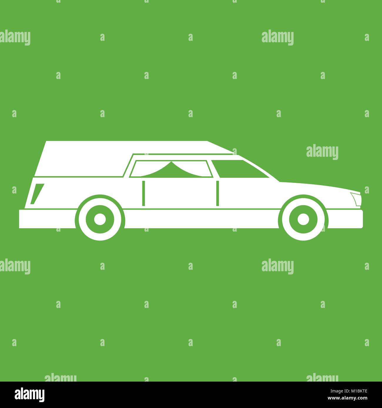 Hearse icon green Stock Vector Image & Art - Alamy