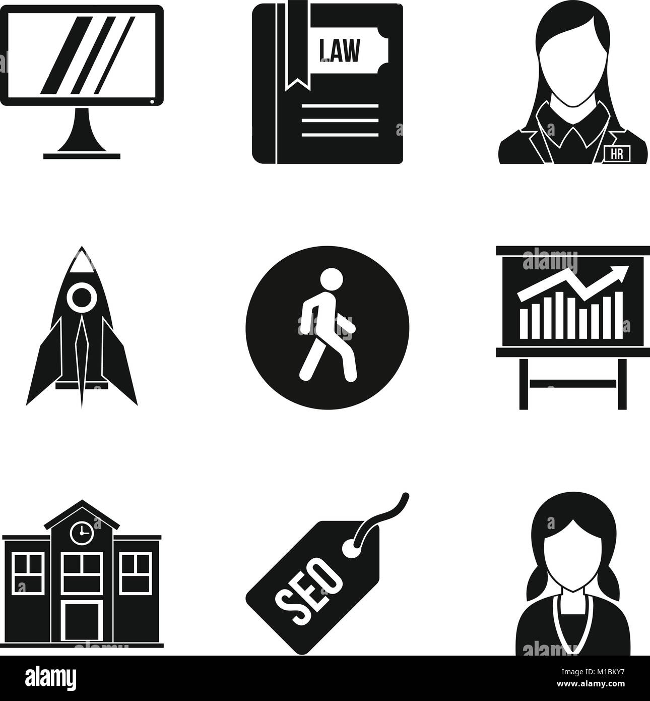 Initiation icons set, isometric style Stock Vector Image & Art - Alamy