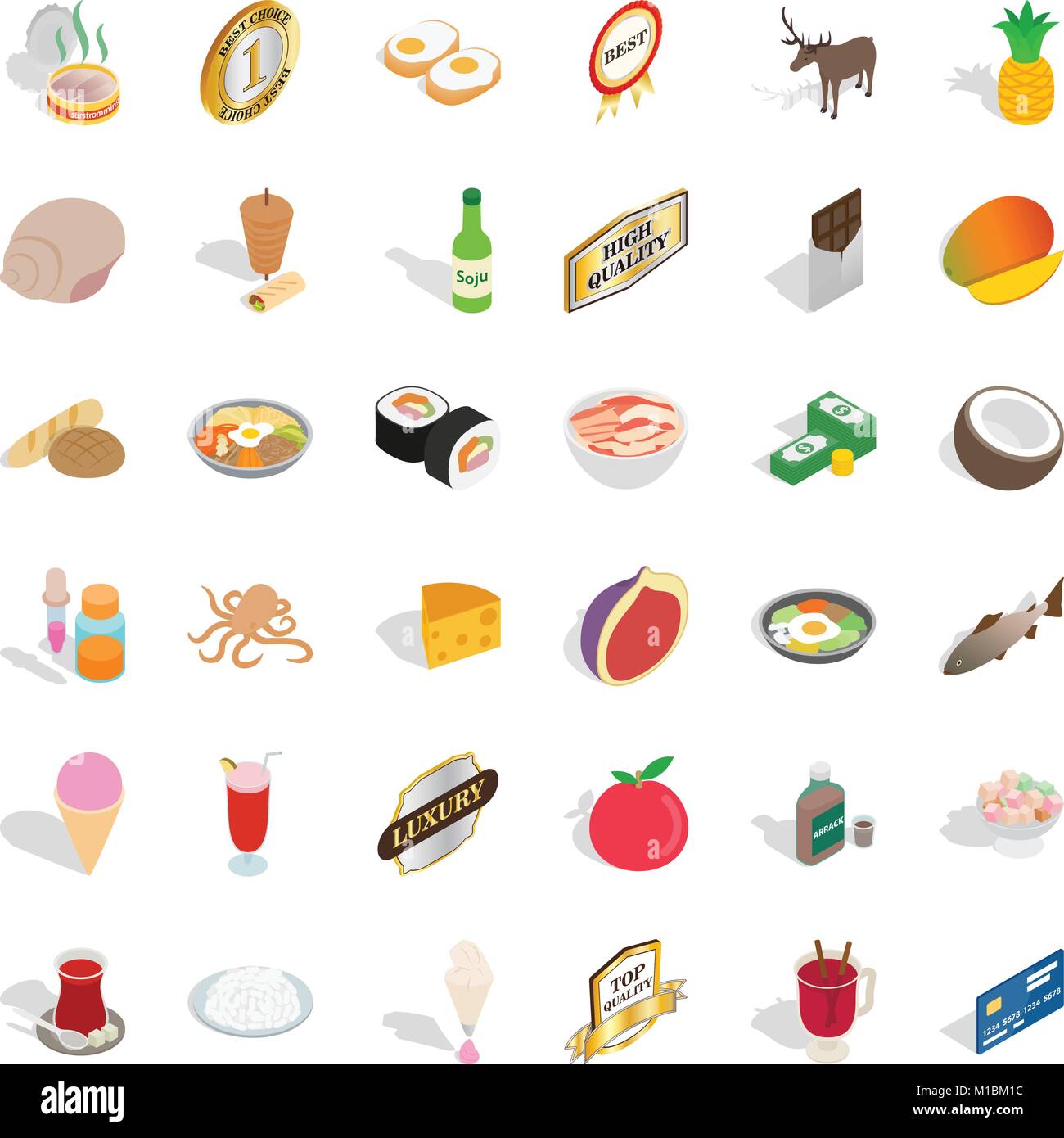 Livelihood icons set, isometric style Stock Vector Image & Art - Alamy