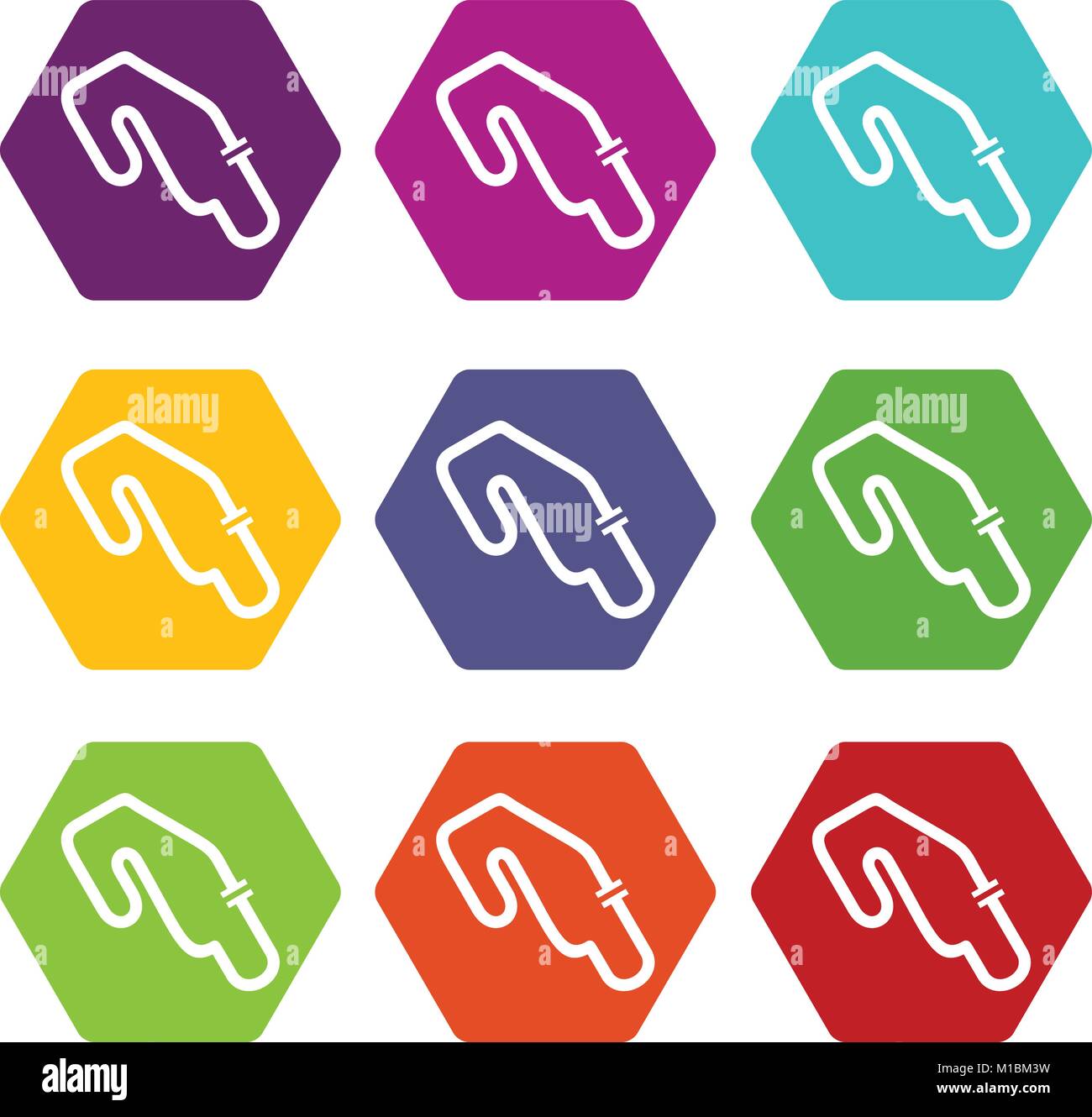 Race circuit icon set color hexahedron Stock Vector Image & Art - Alamy