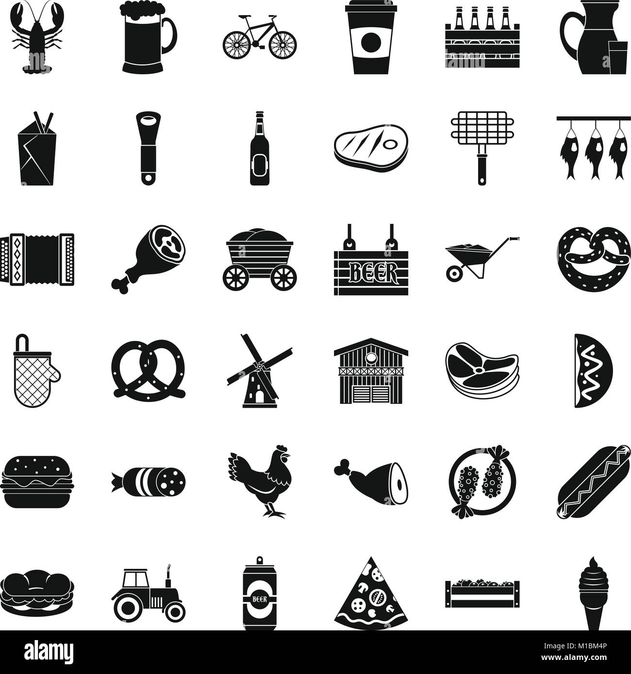 Delicacy icons set, simple style Stock Vector Image & Art - Alamy