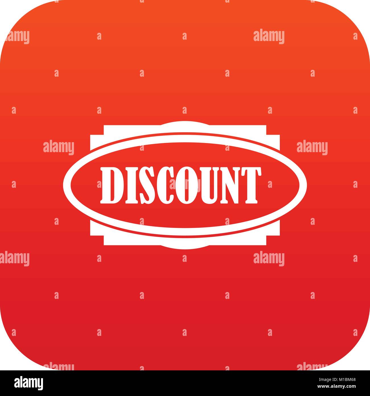 Discount oval label icon digital red Stock Vector Image & Art - Alamy