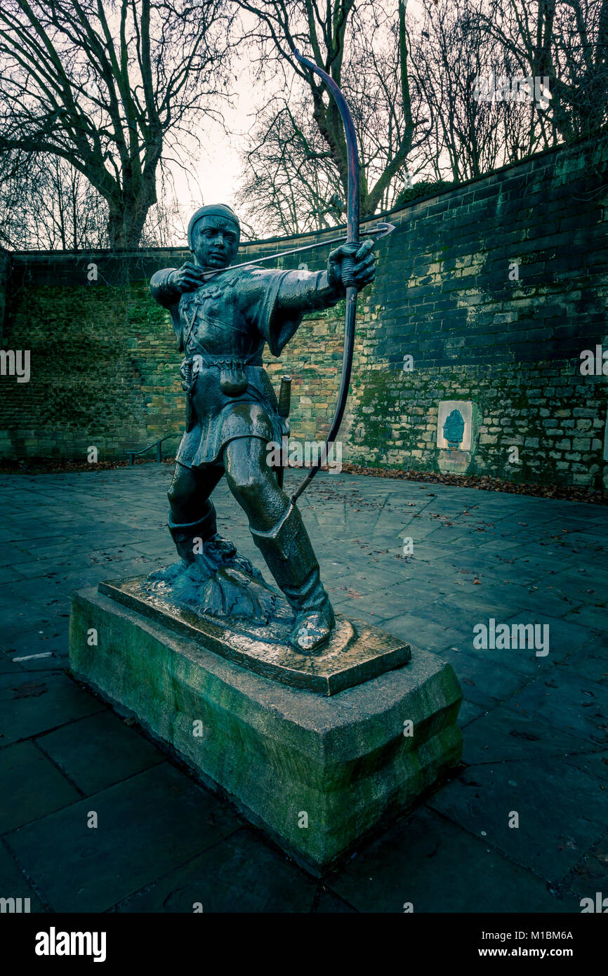 The Robin Hood statue, in Nottingham Castle, is a symbol for the city ...