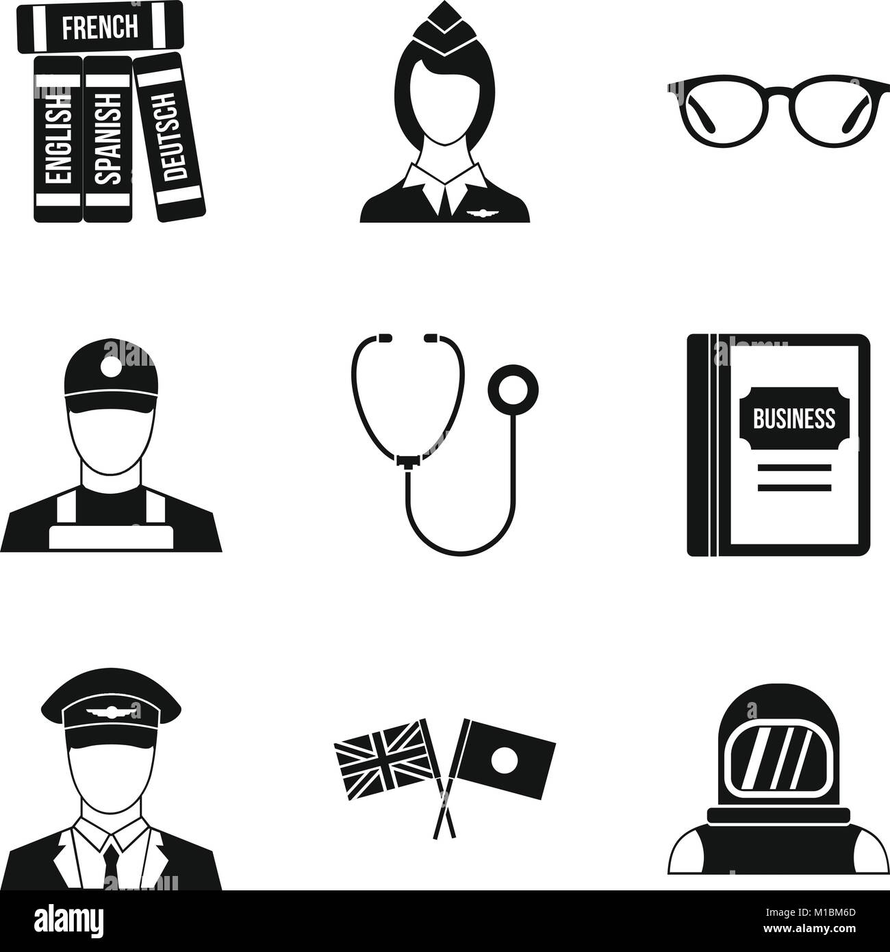 Sensible icons set, simple style Stock Vector Image & Art - Alamy