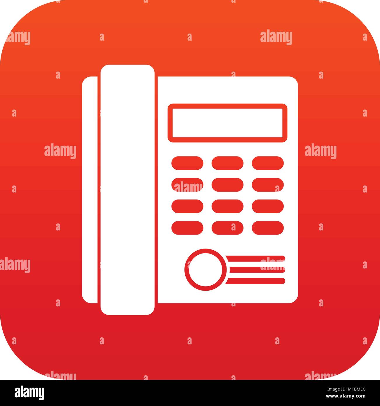 Office business keypad phone icon digital red Stock Vector Image & Art ...
