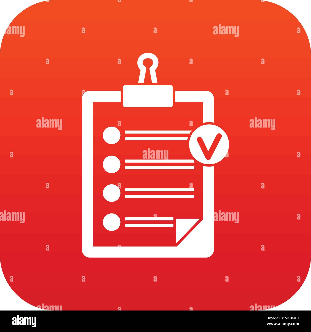 Check list icon digital red Stock Vector Image & Art - Alamy