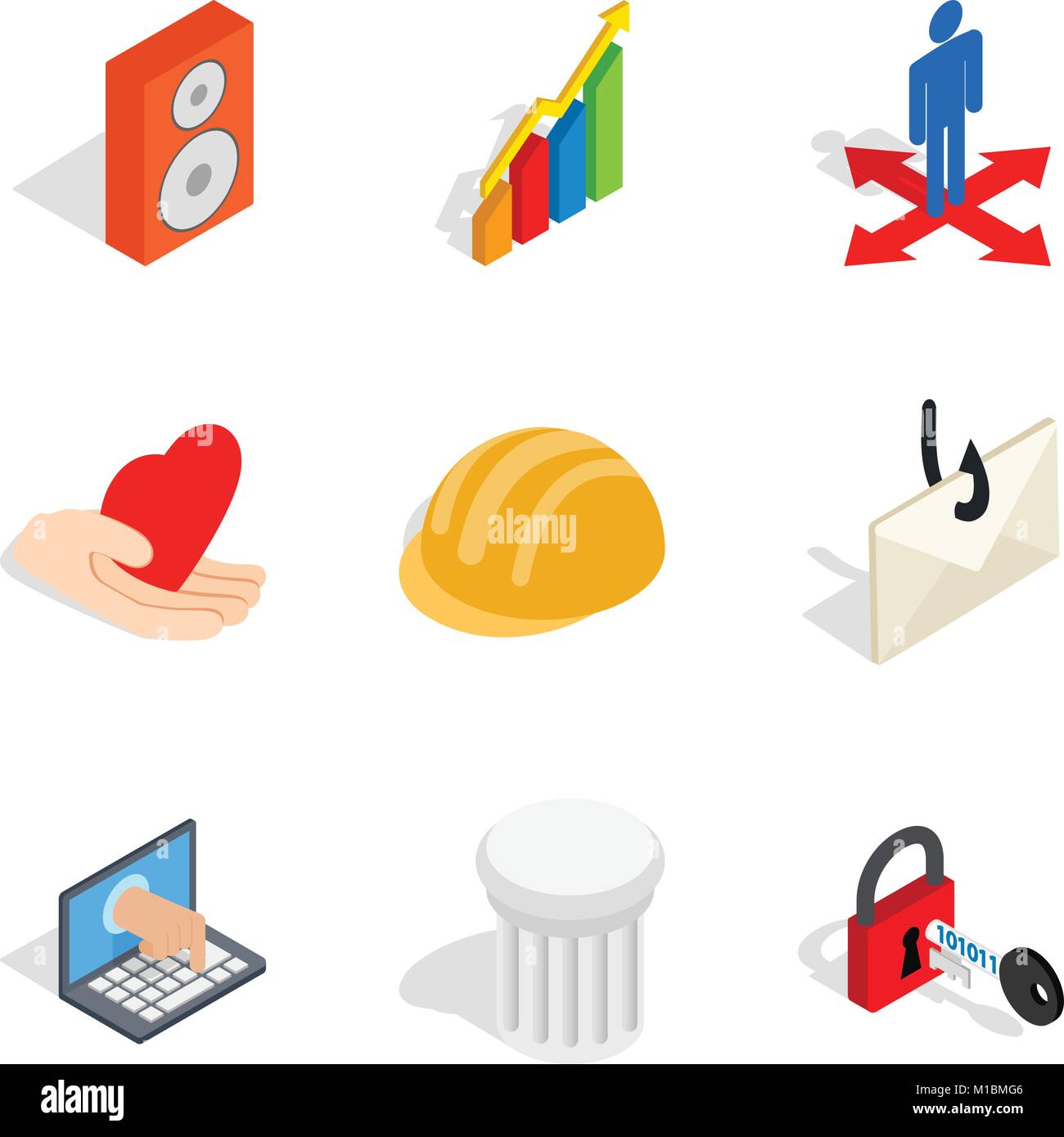 Wide area network icons set, isometric style Stock Vector Image & Art ...