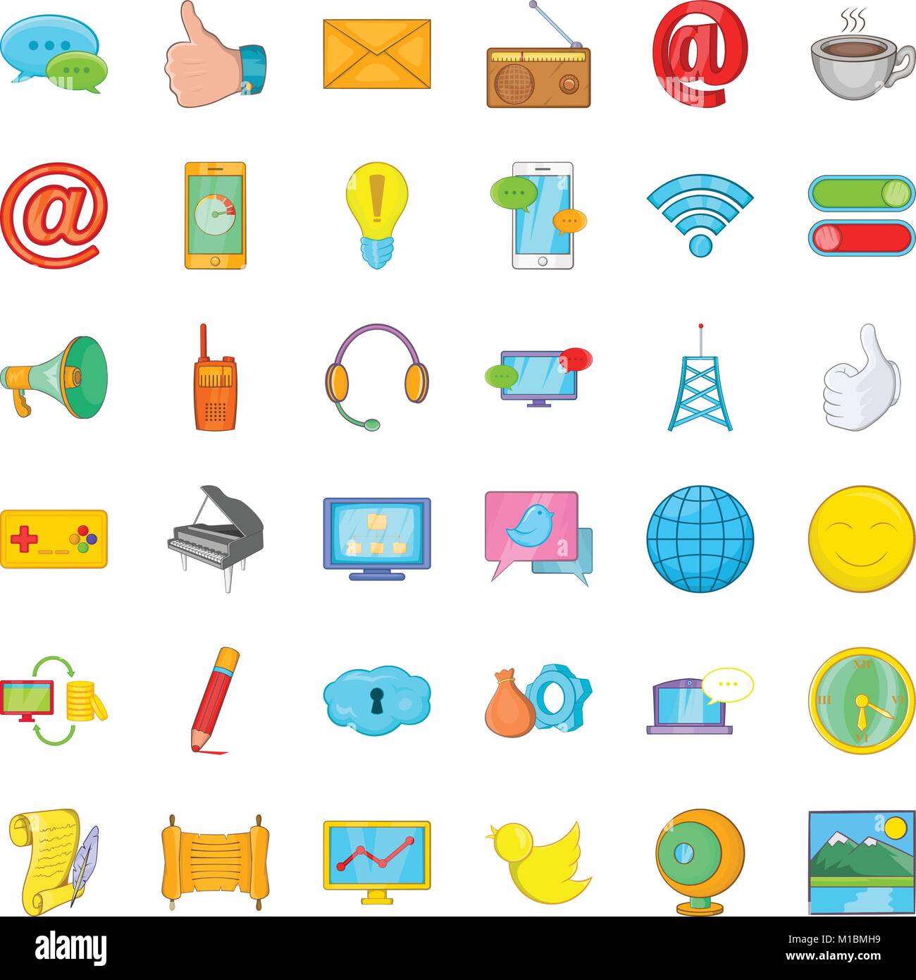 Media work icons set, cartoon style Stock Vector Image & Art - Alamy