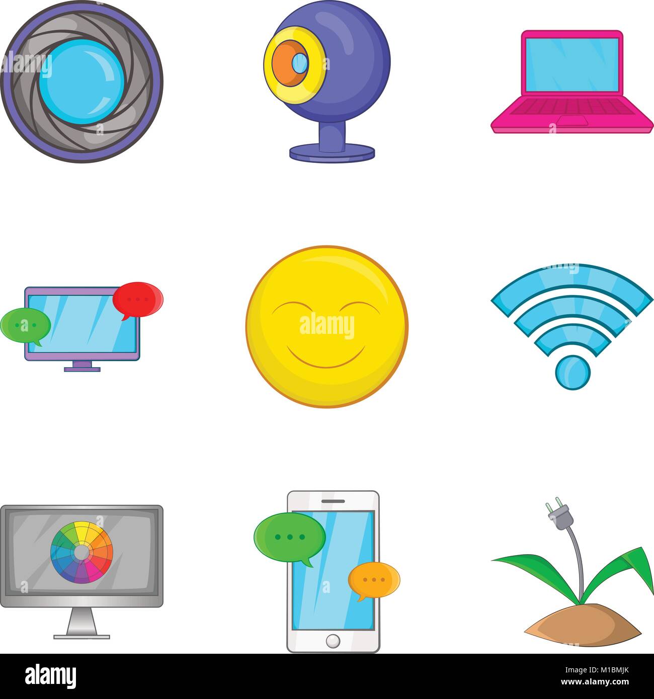 Computer issue icons set, cartoon style Stock Vector Image & Art - Alamy