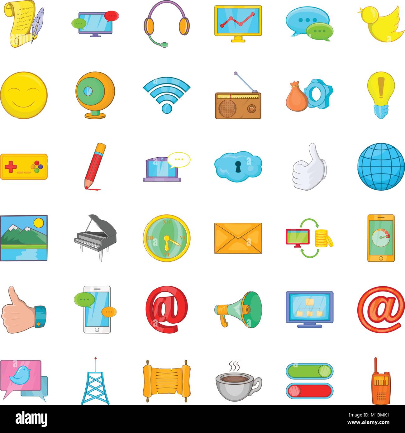 Data centre icons set, cartoon style Stock Vector Image & Art - Alamy