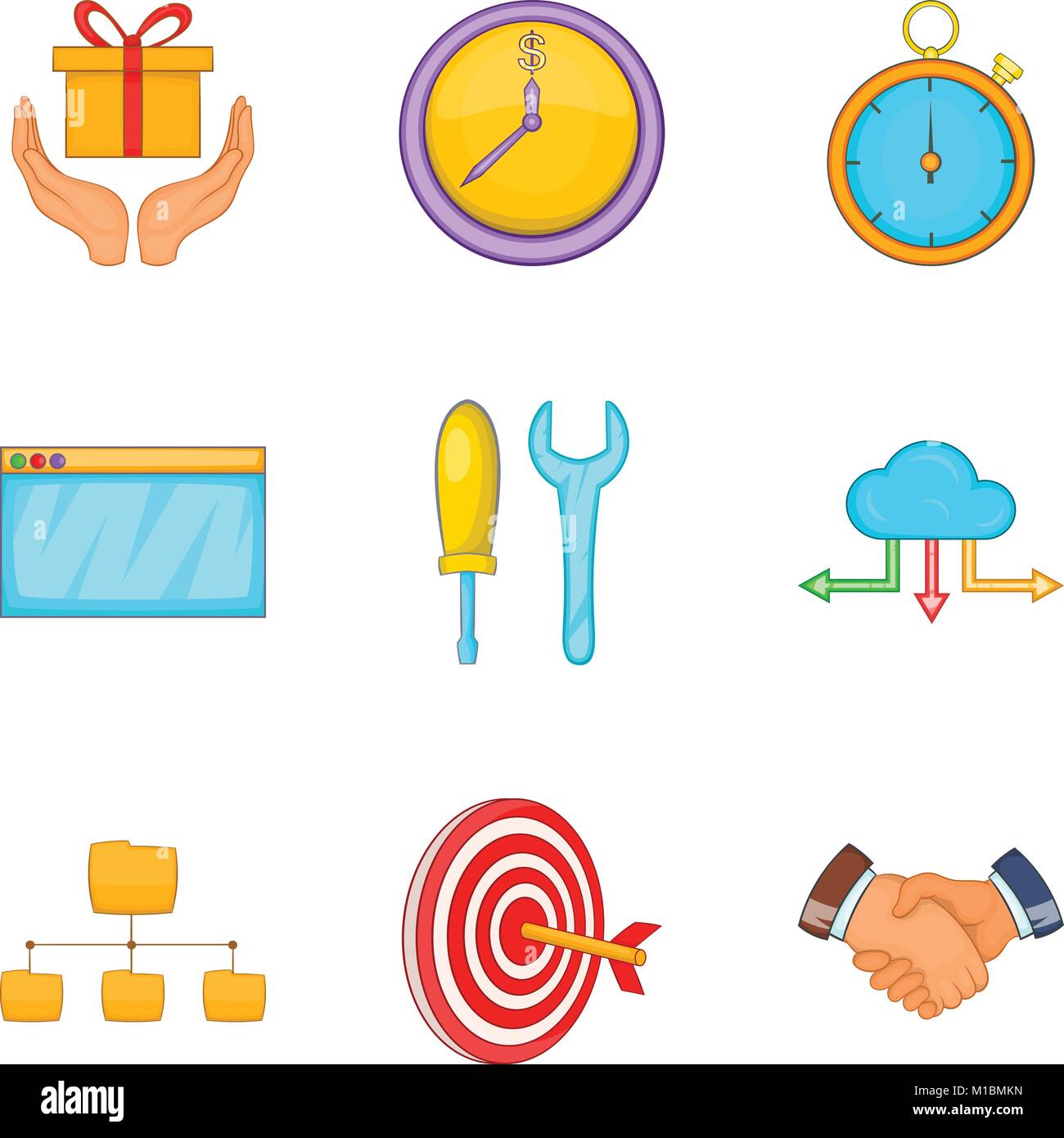 Capital investment icons set, cartoon style Stock Vector Image & Art ...