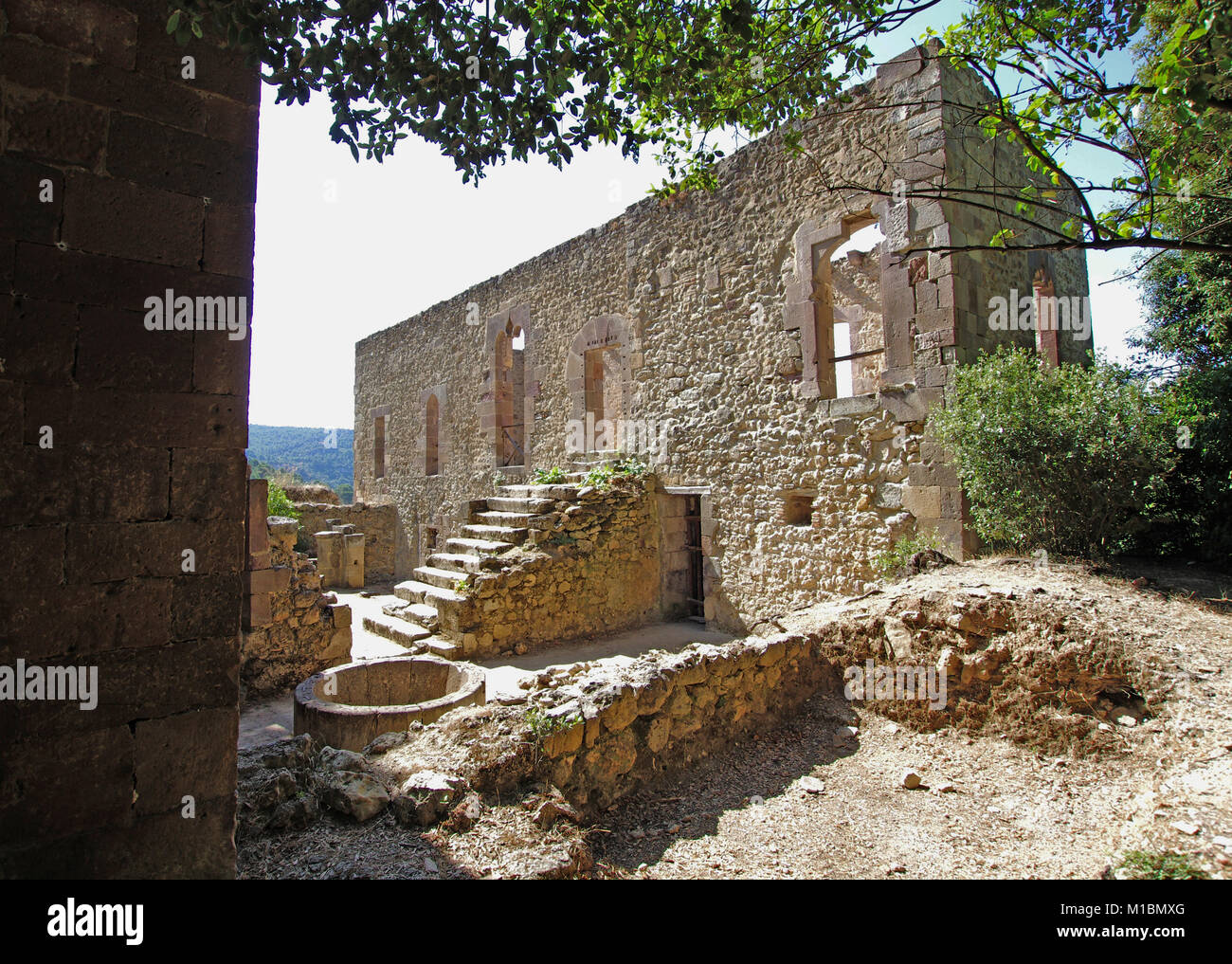 Laconi, Sardinia. Medieval castle Stock Photo - Alamy