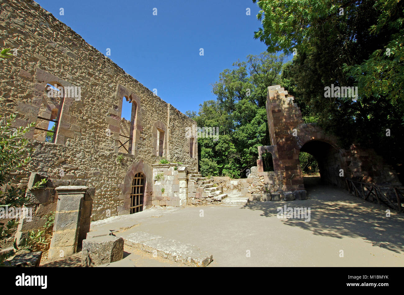Laconi, Sardinia. Medieval castle Stock Photo - Alamy