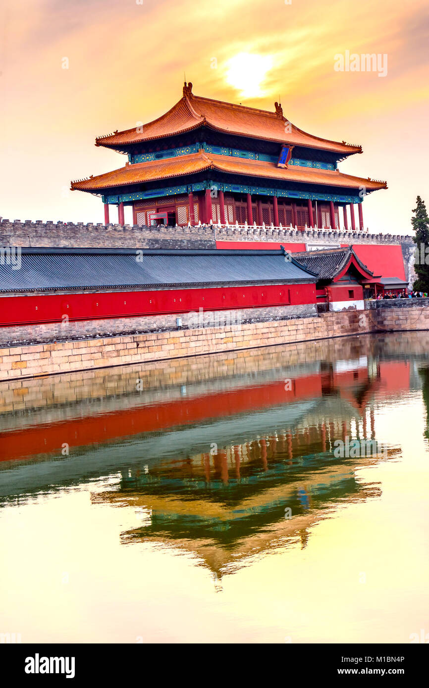 Rear Gate Heavenly Purity Gugong Forbidden City Moat Canal Plaace Wall ...