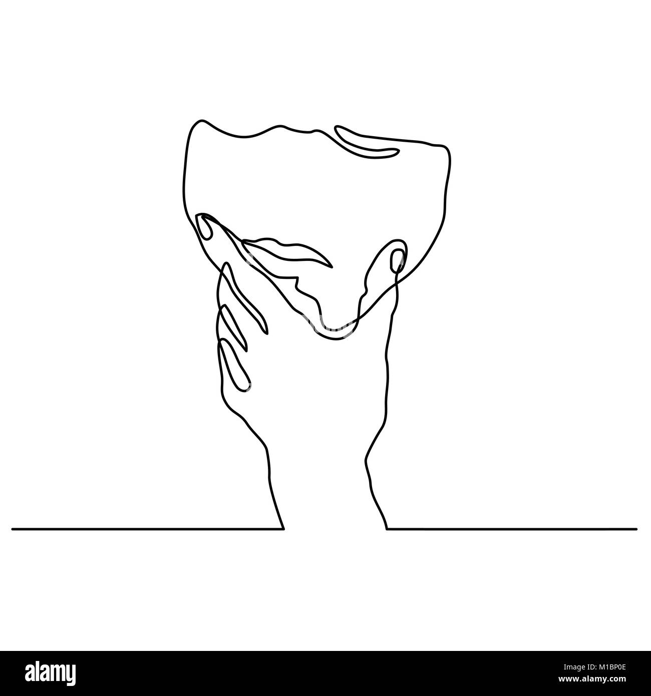 Outline human hand vector Stock Vector Images - Alamy