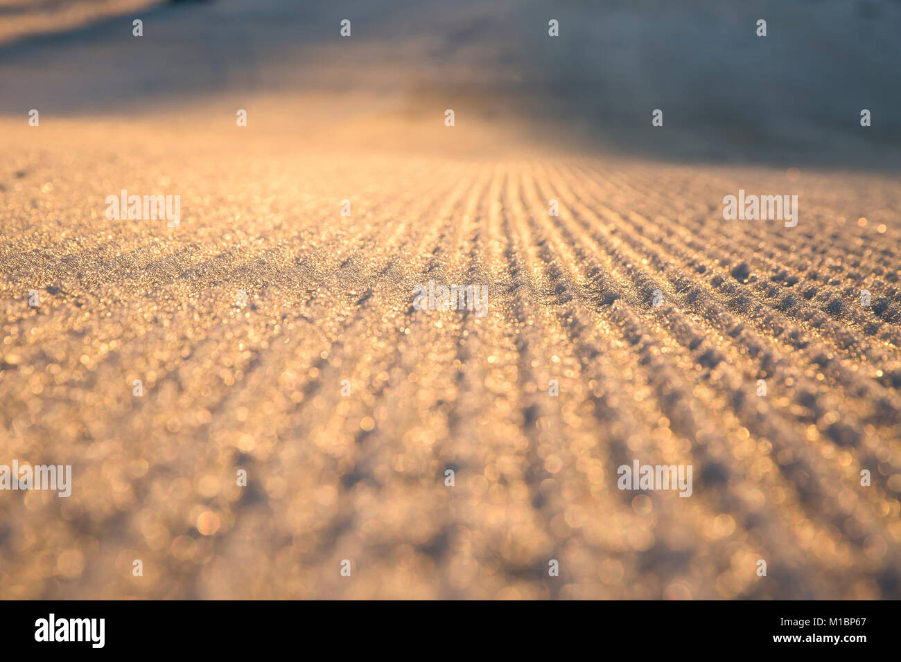 Flouted and ready snow for skiing Stock Photo - Alamy