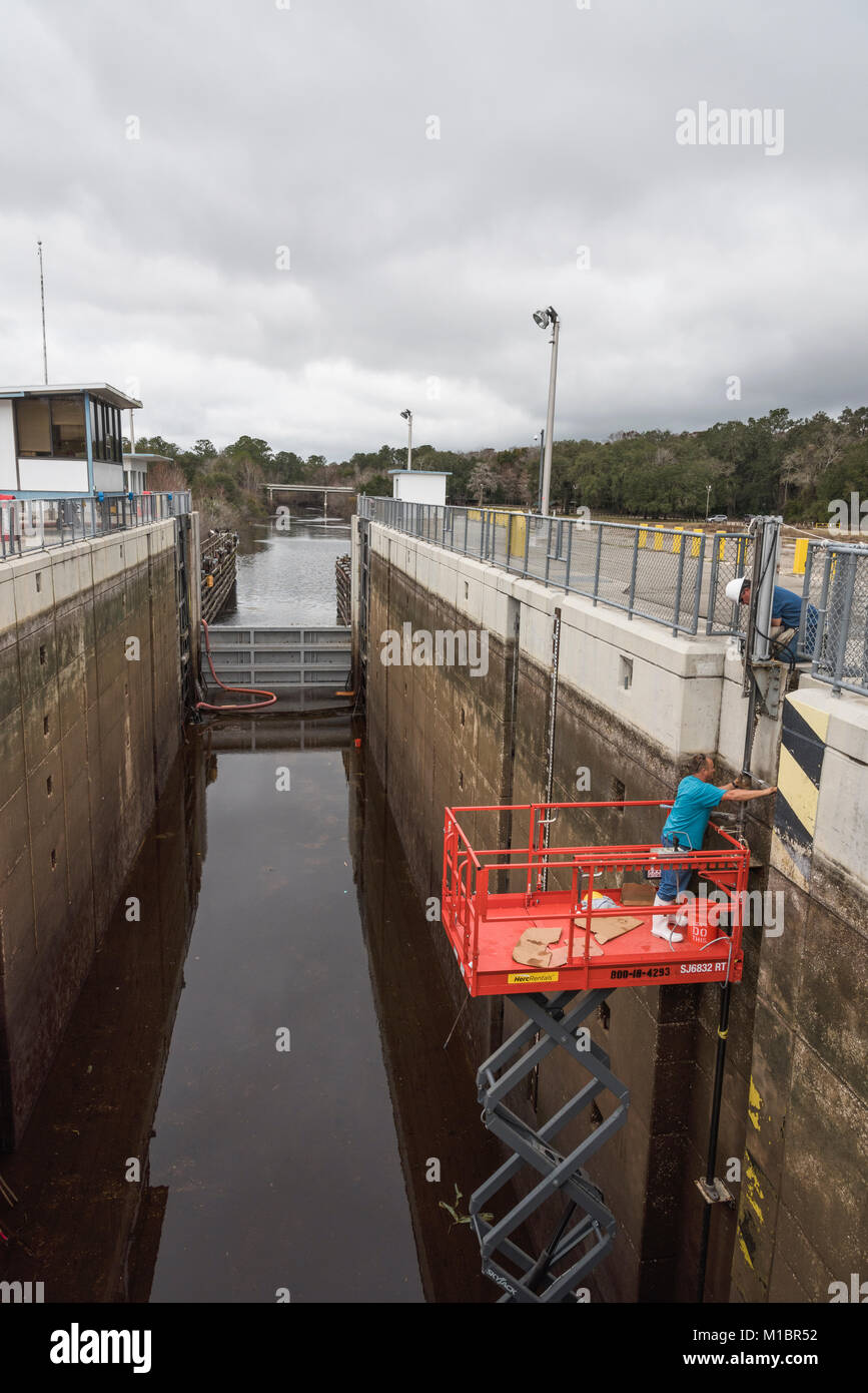 Moss Bluff Lock and Dam in Marion County, Florida USA Stock Photo - Alamy
