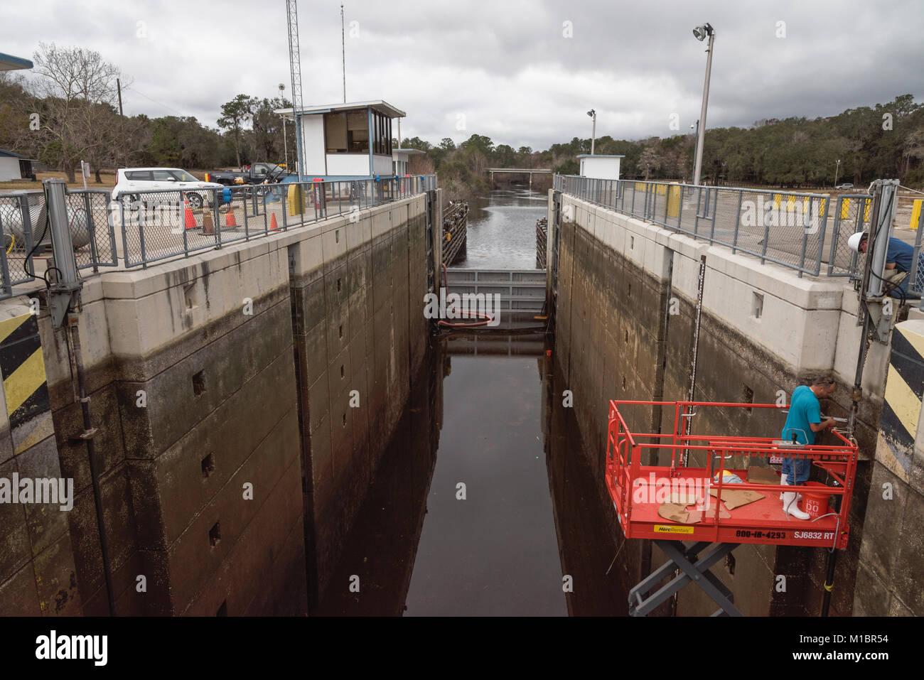 Moss Bluff Lock and Dam in Marion County, Florida USA Stock Photo - Alamy