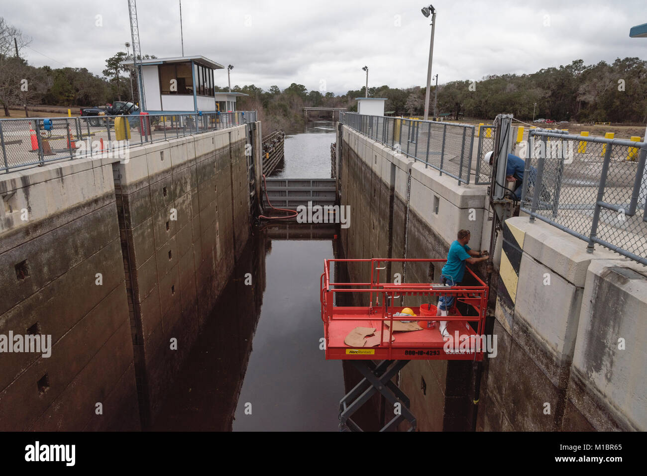 Moss Bluff Lock and Dam in Marion County, Florida USA Stock Photo - Alamy