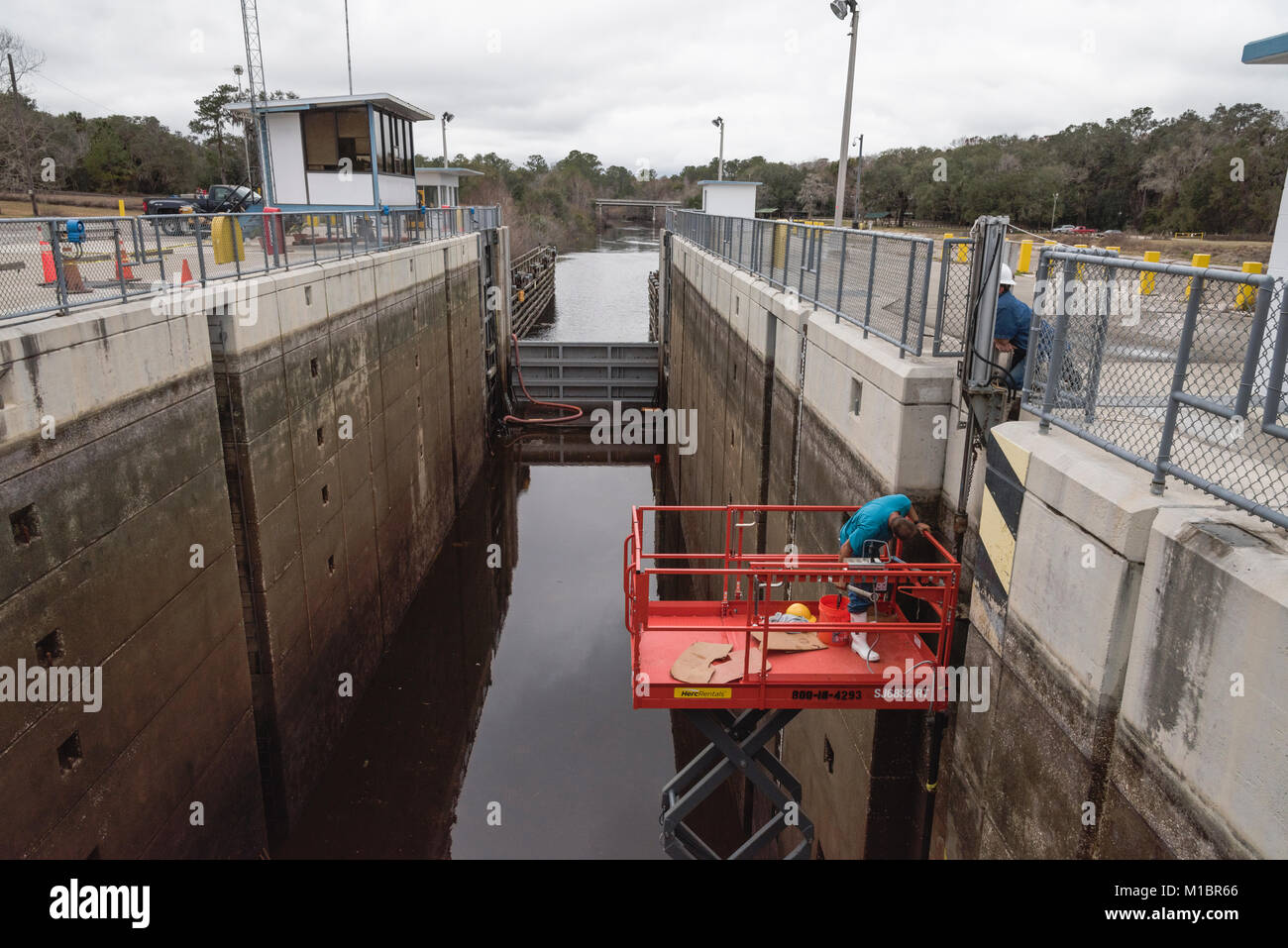Moss Bluff Lock and Dam in Marion County, Florida USA Stock Photo - Alamy