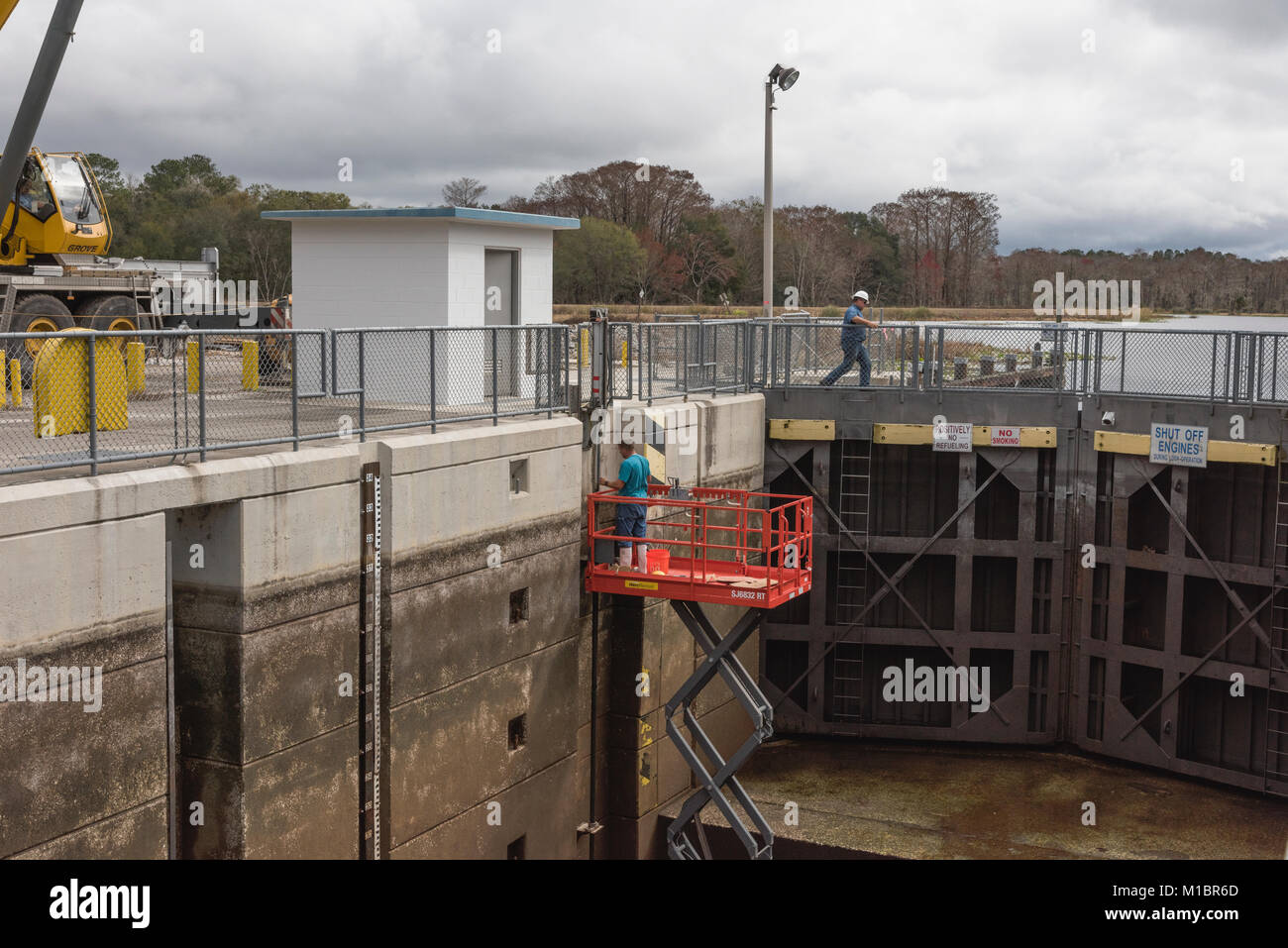 Moss Bluff Lock and Dam in Marion County, Florida USA Stock Photo - Alamy
