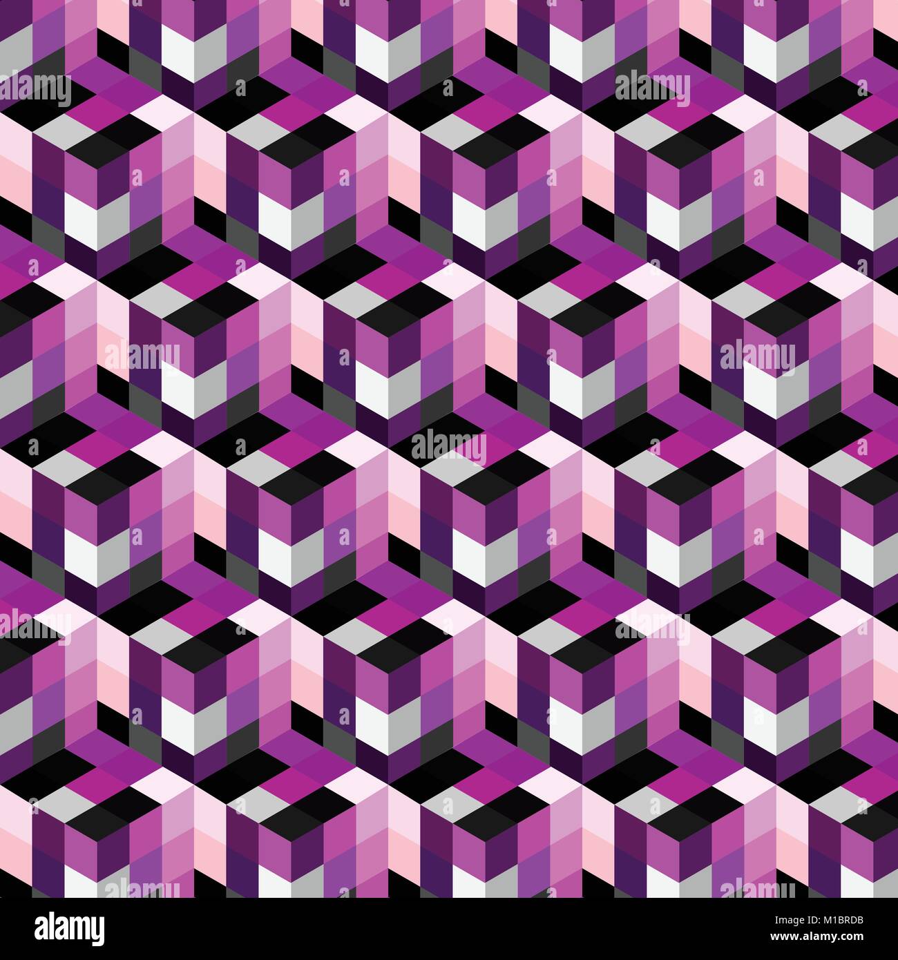 seamless, abstract cube pattern. Colorful design, geometric 3d vector ...