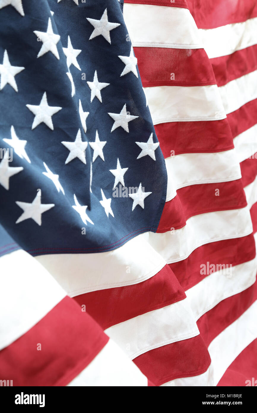 Closeup of stars and stripes American flag Stock Photo - Alamy