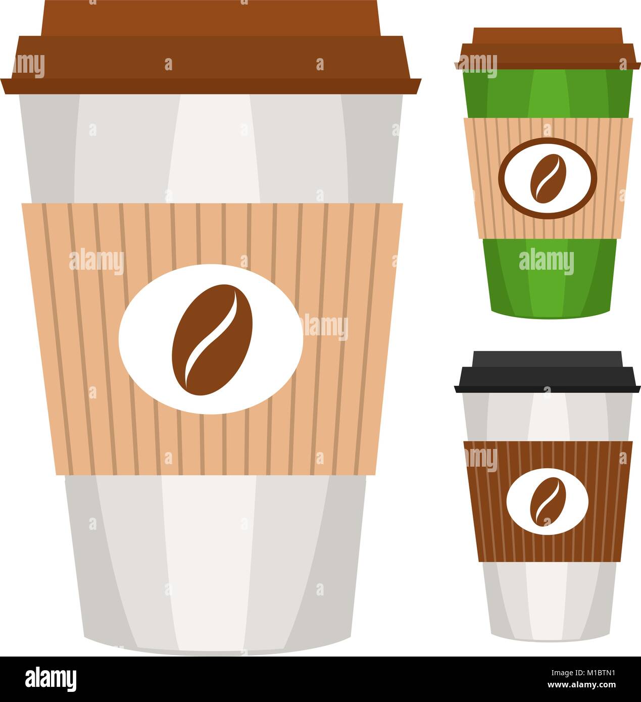 Disposable coffee tea cup isolated on white background poster Stock ...