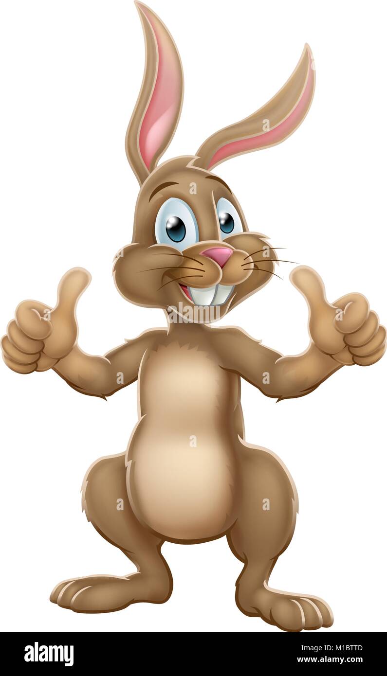Easter Bunny Rabbit Character Giving Thumbs Up Stock Vector Image & Art ...