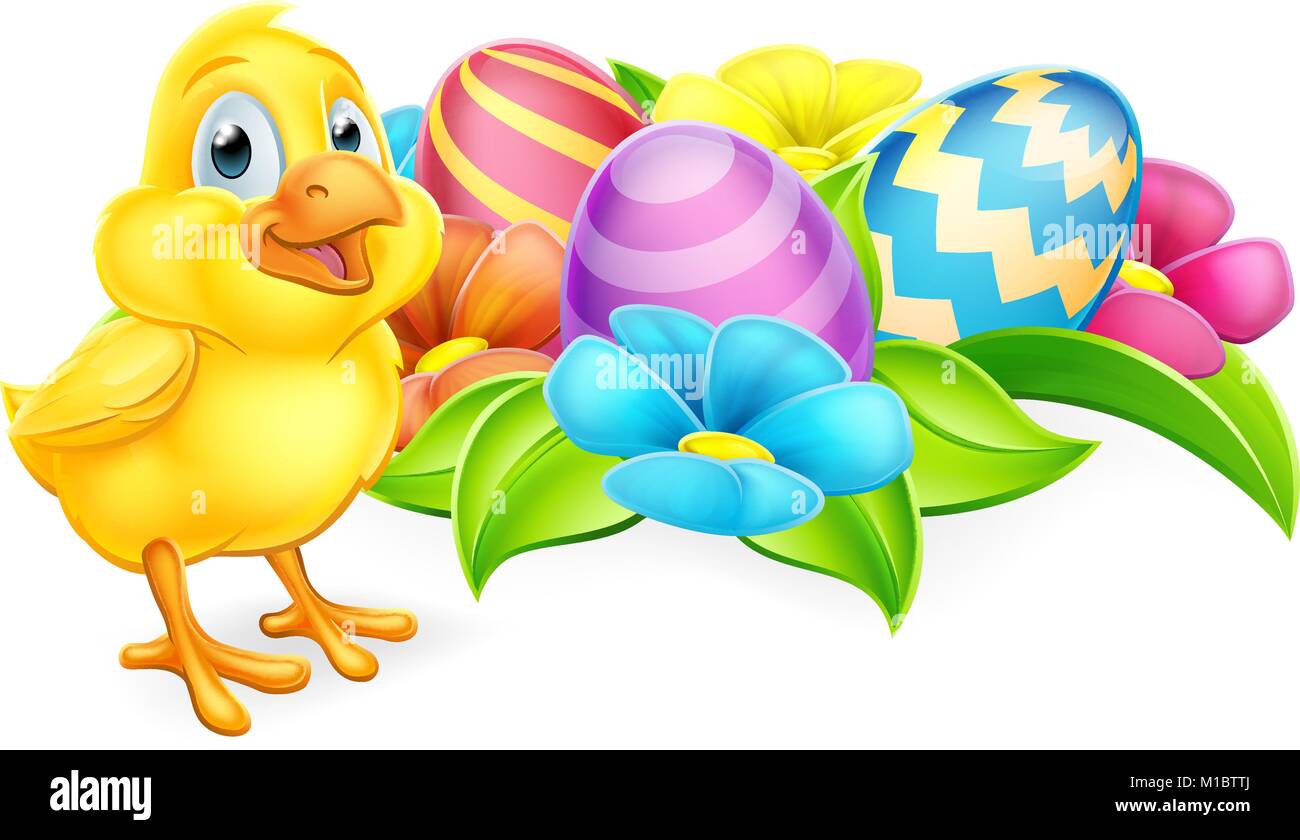 Easter eggs little bunny Stock Vector Images - Alamy