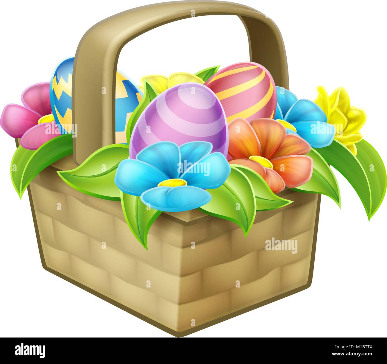 Flower basket clipart hi-res stock photography and images - Alamy