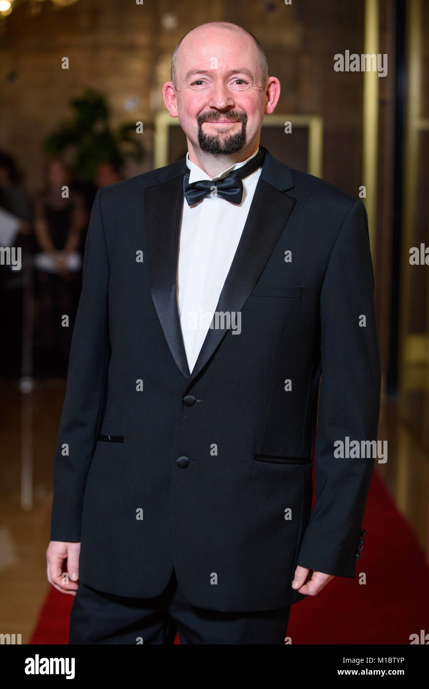 Felix Gill arriving at the London Film Critics Circle Awards 2017, the ...