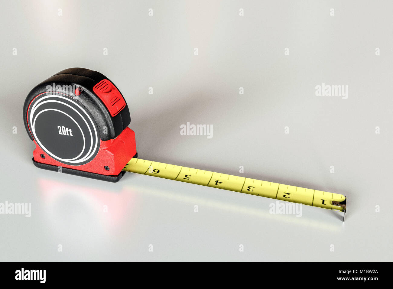 3d illustration of a measuring tape isolated on white background Stock ...