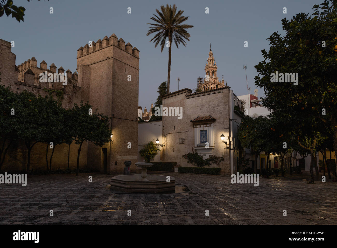 Walls of the Real Alcazar, Seville, Spain Stock Photo - Alamy