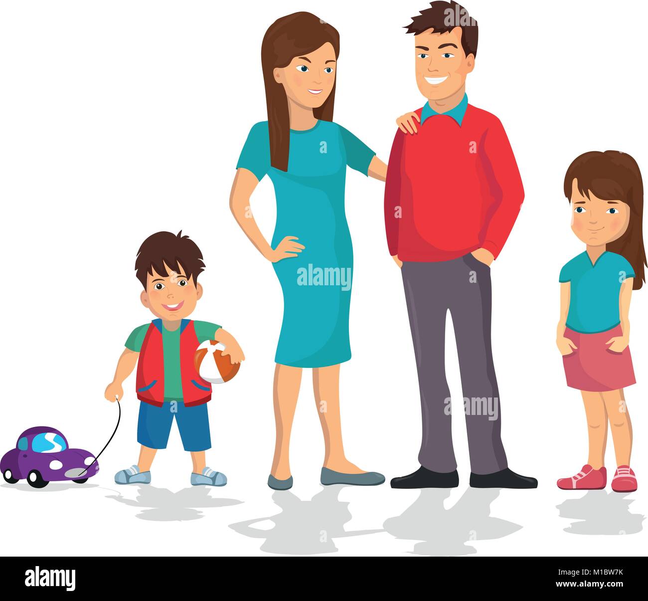 Siblings cartoon hi-res stock photography and images - Alamy