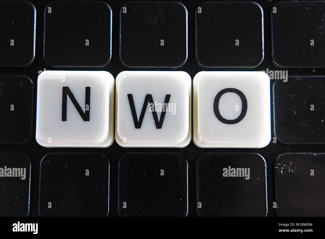 NWO text word title caption label cover backdrop background. Alphabet ...