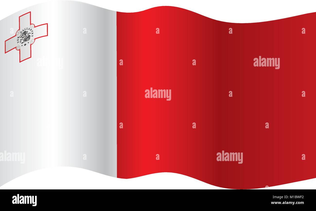 Flag malta on wind Stock Vector Images - Alamy