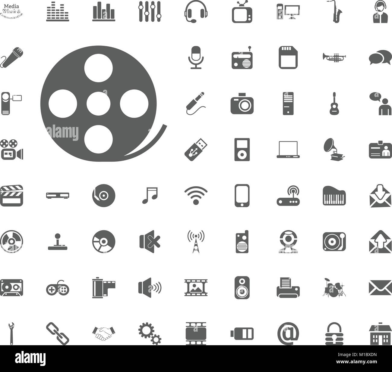 Filmstrip icon. Media, Music and Communication vector illustration icon ...