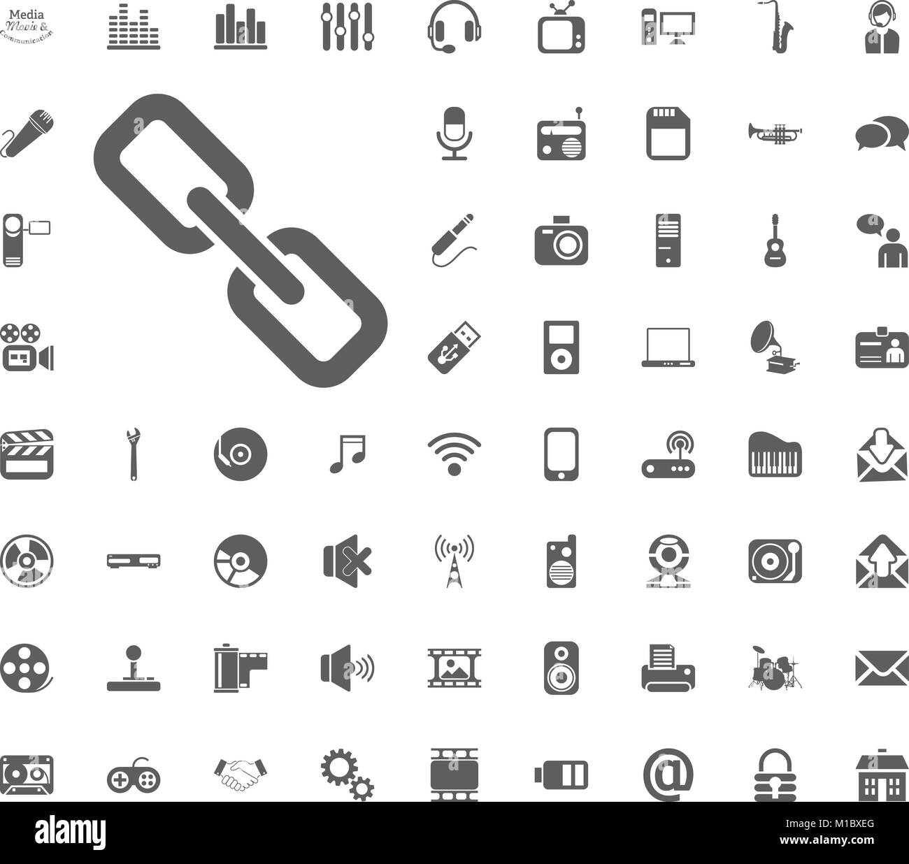 Connection icon. Media, Music and Communication vector illustration ...