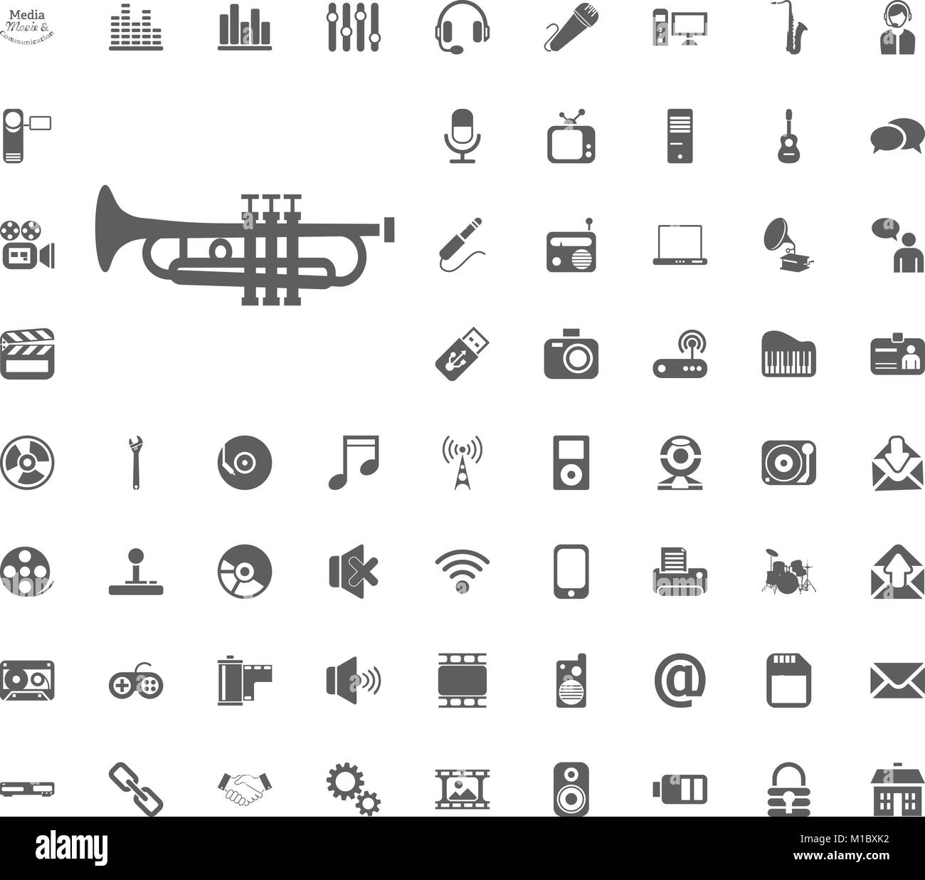 Music tube icon. Media, Music and Communication vector illustration ...