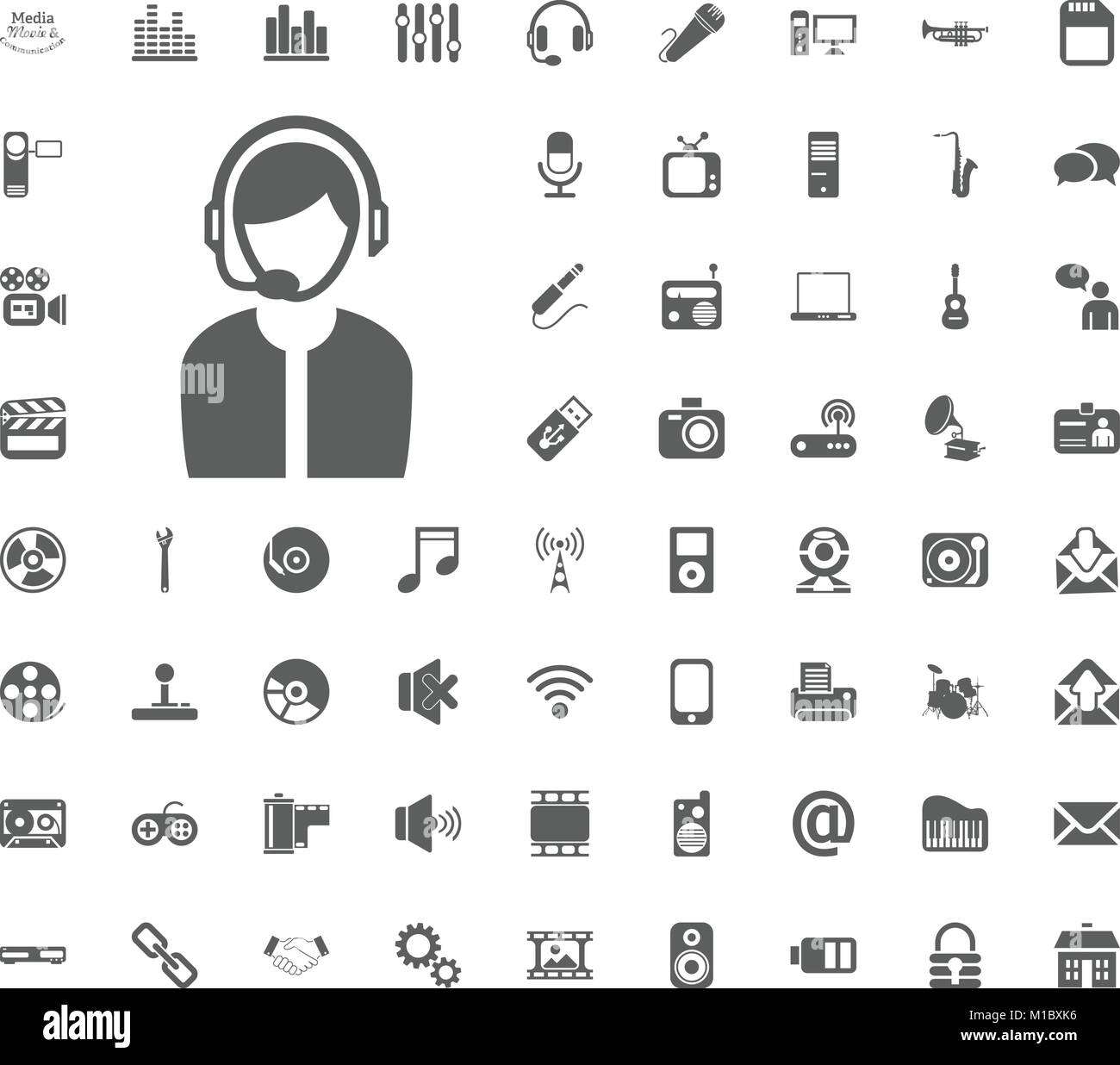 Call center icon. Media, Music and Communication vector illustration ...