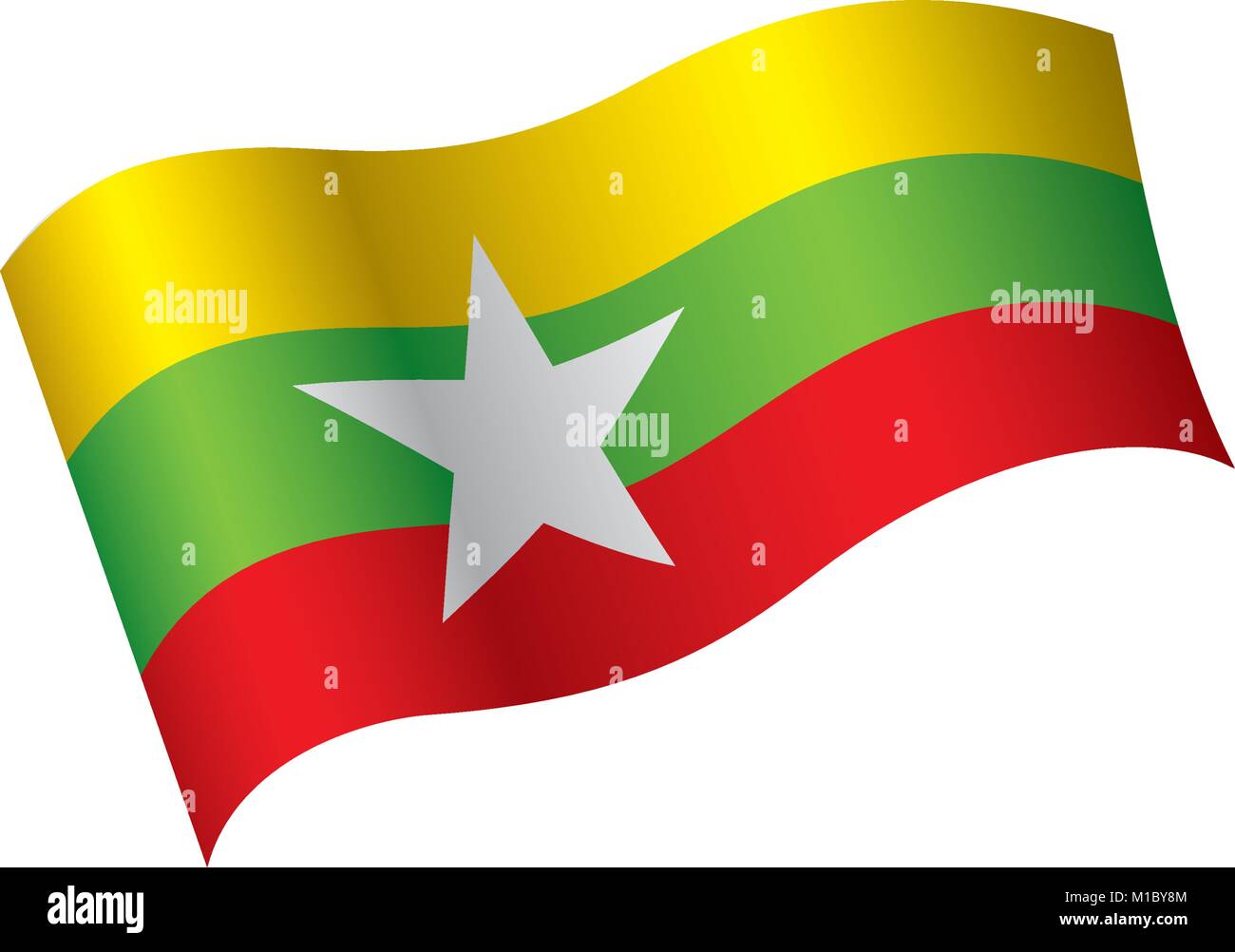 Myanmar flag, vector illustration Stock Vector Image & Art - Alamy