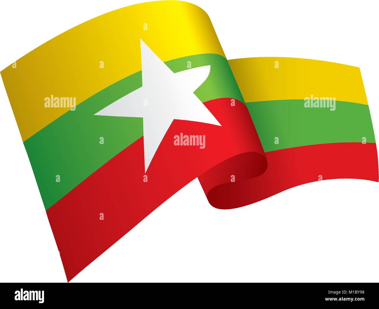 Myanmar flag, vector illustration Stock Vector Image & Art - Alamy