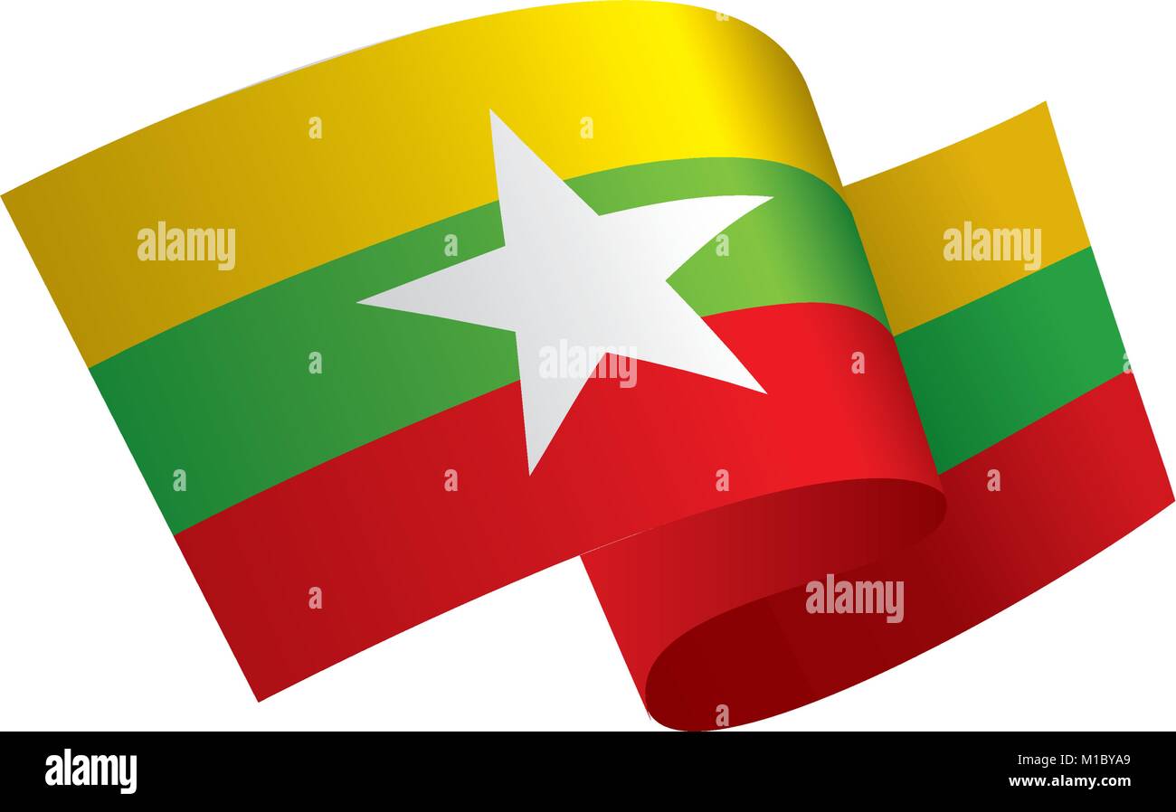 Myanmar flag, vector illustration Stock Vector Image & Art - Alamy