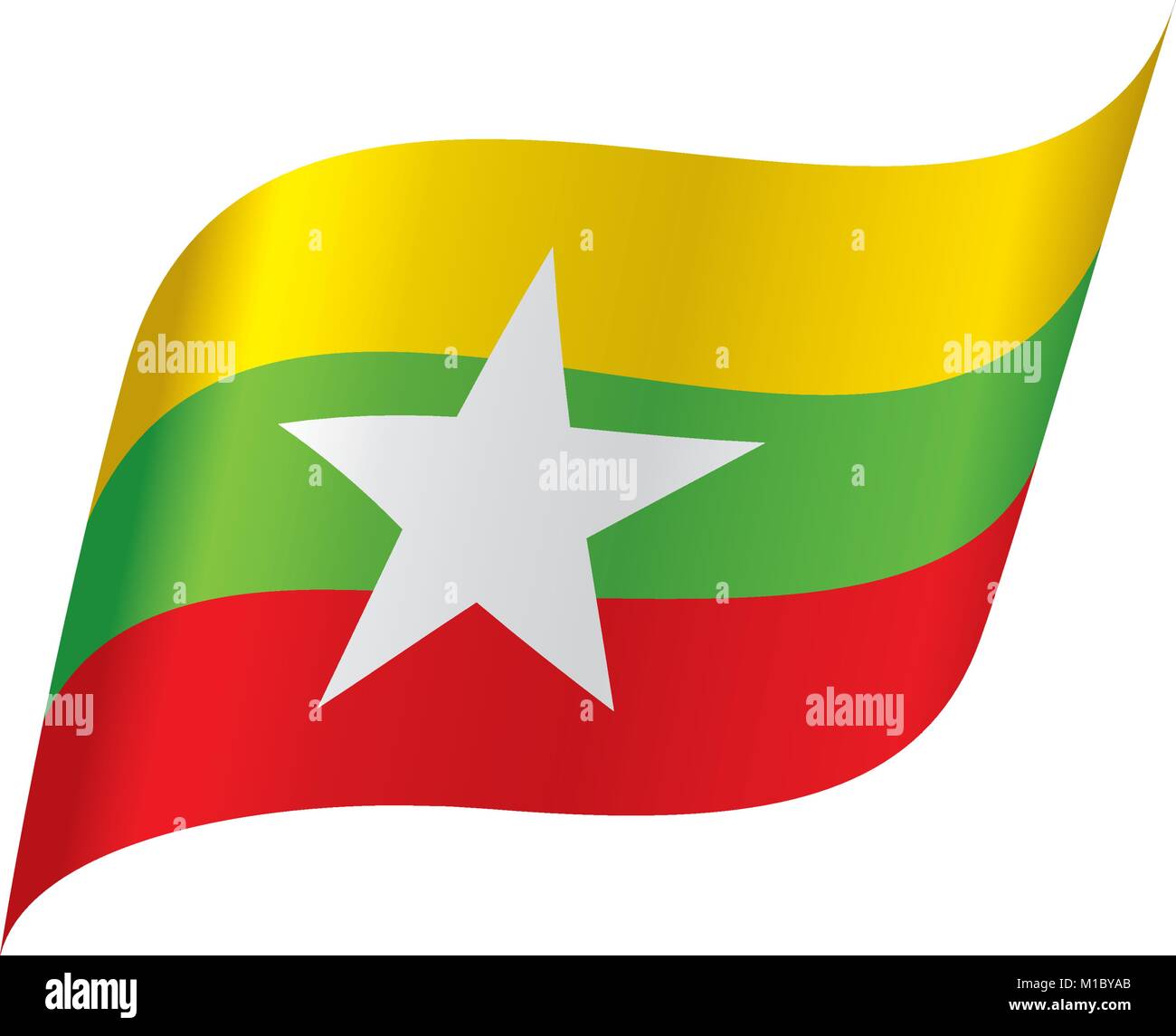 Myanmar flag, vector illustration Stock Vector Image & Art - Alamy